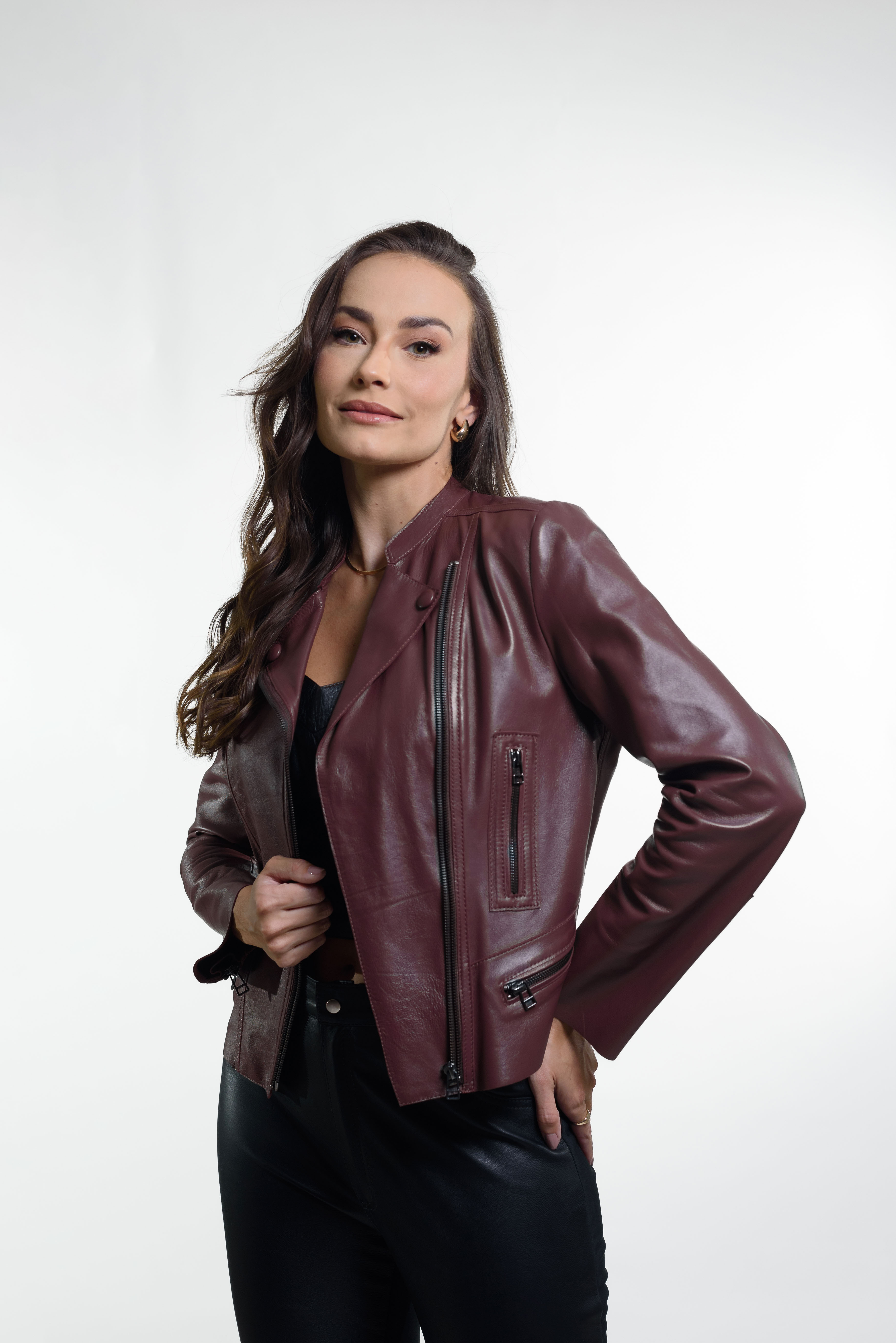 JAQUETA ANI DE COURO BOVINO